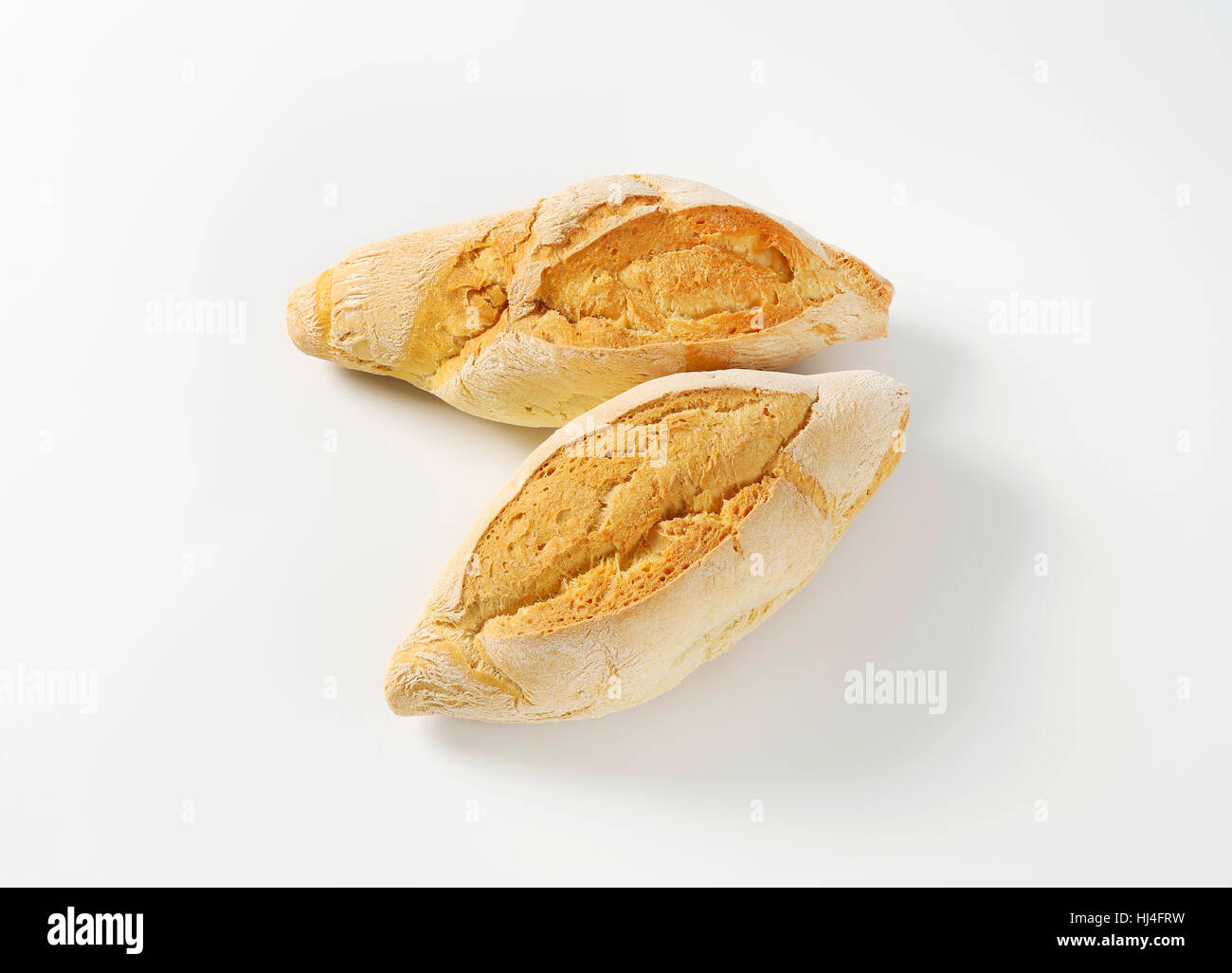 fresh diamond shaped ciabatta bread on white background Stock Photo - Alamy