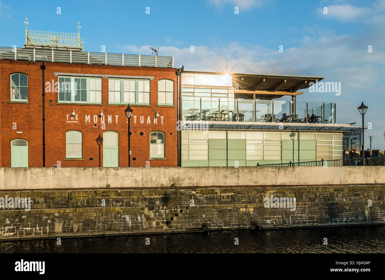 The Mount Stuart Pub and Restaurant Cardiff Bay Stock Photo - Alamy