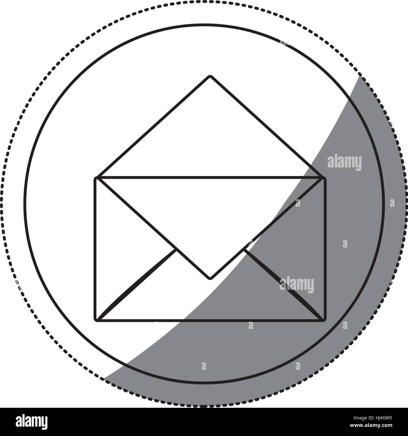 Envelope icon. Email mail message letter and marketing theme. Isolated ...