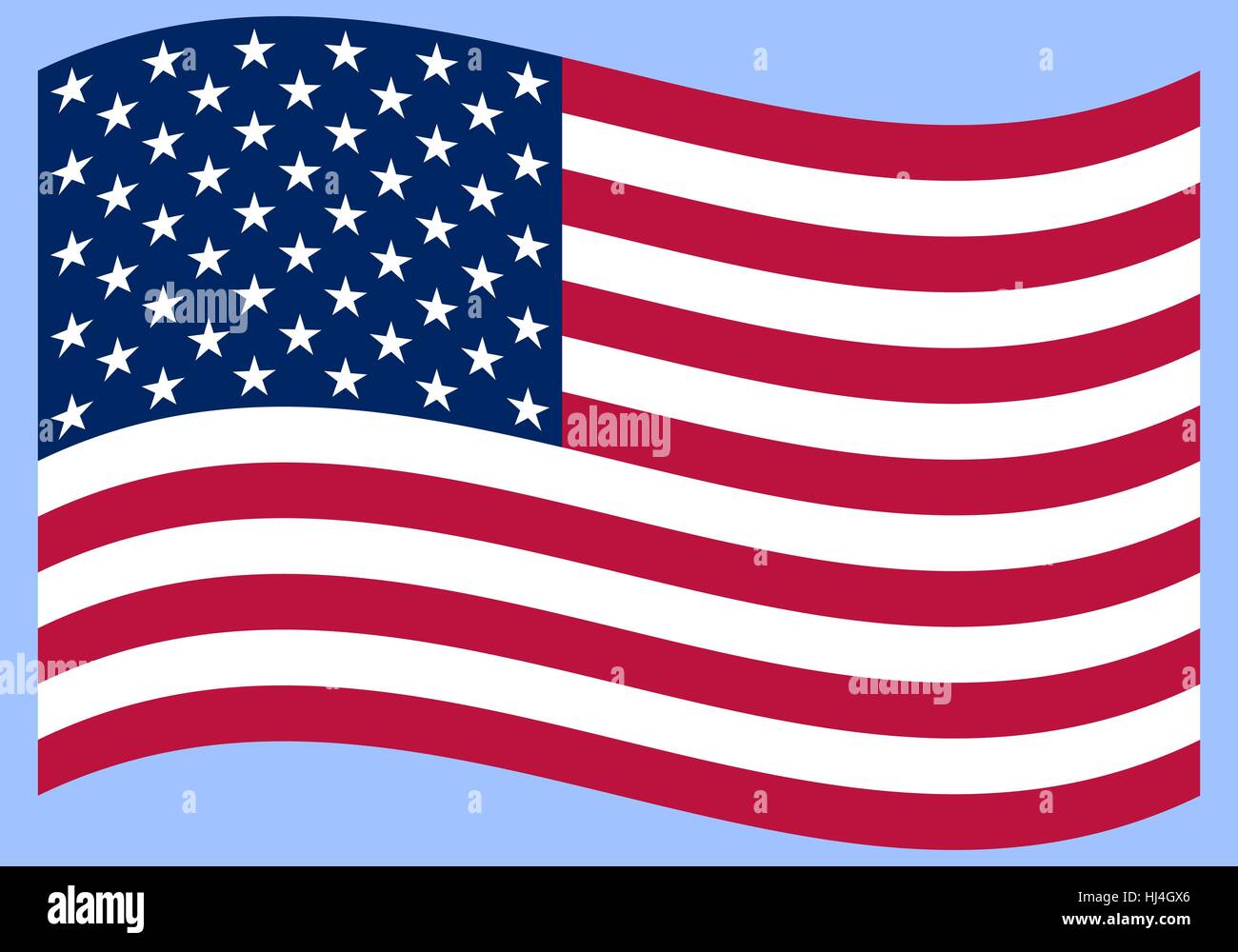 National political official US flag on a white background. vecto Stock ...