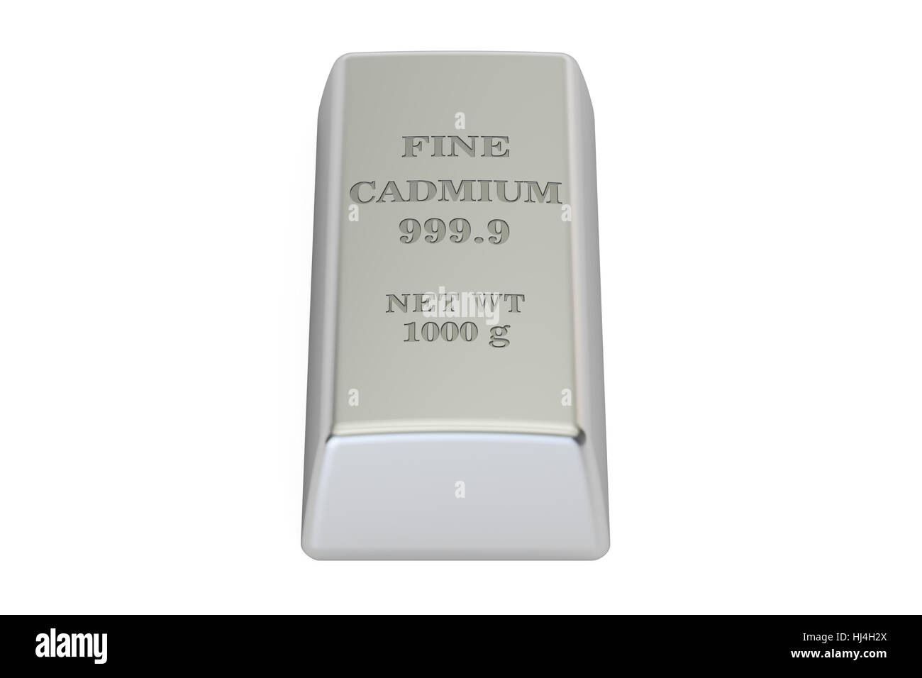 cadmium ingot, 3D rendering isolated on white background Stock Photo ...