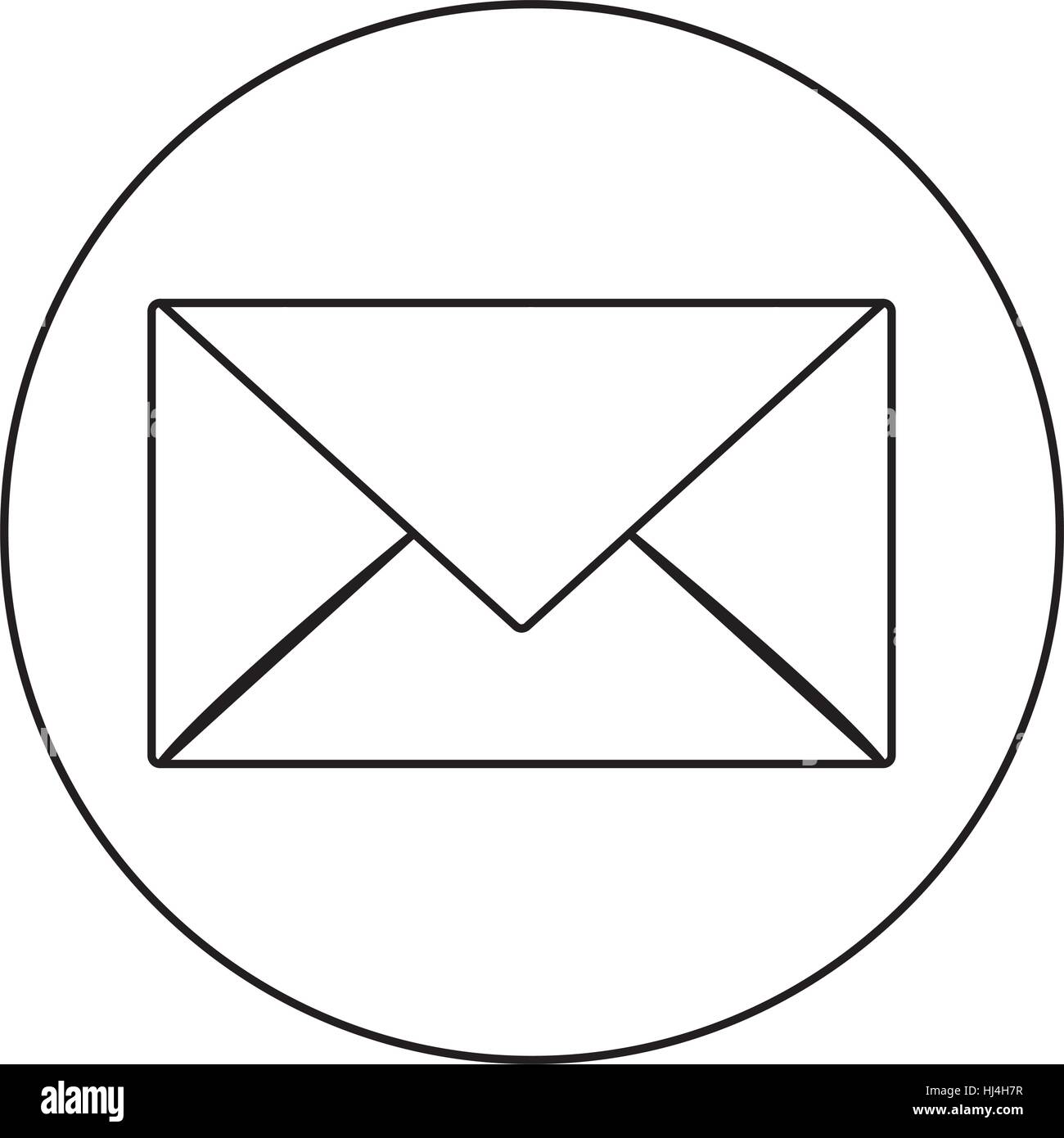 Envelope icon. Email mail message letter and marketing theme. Isolated ...