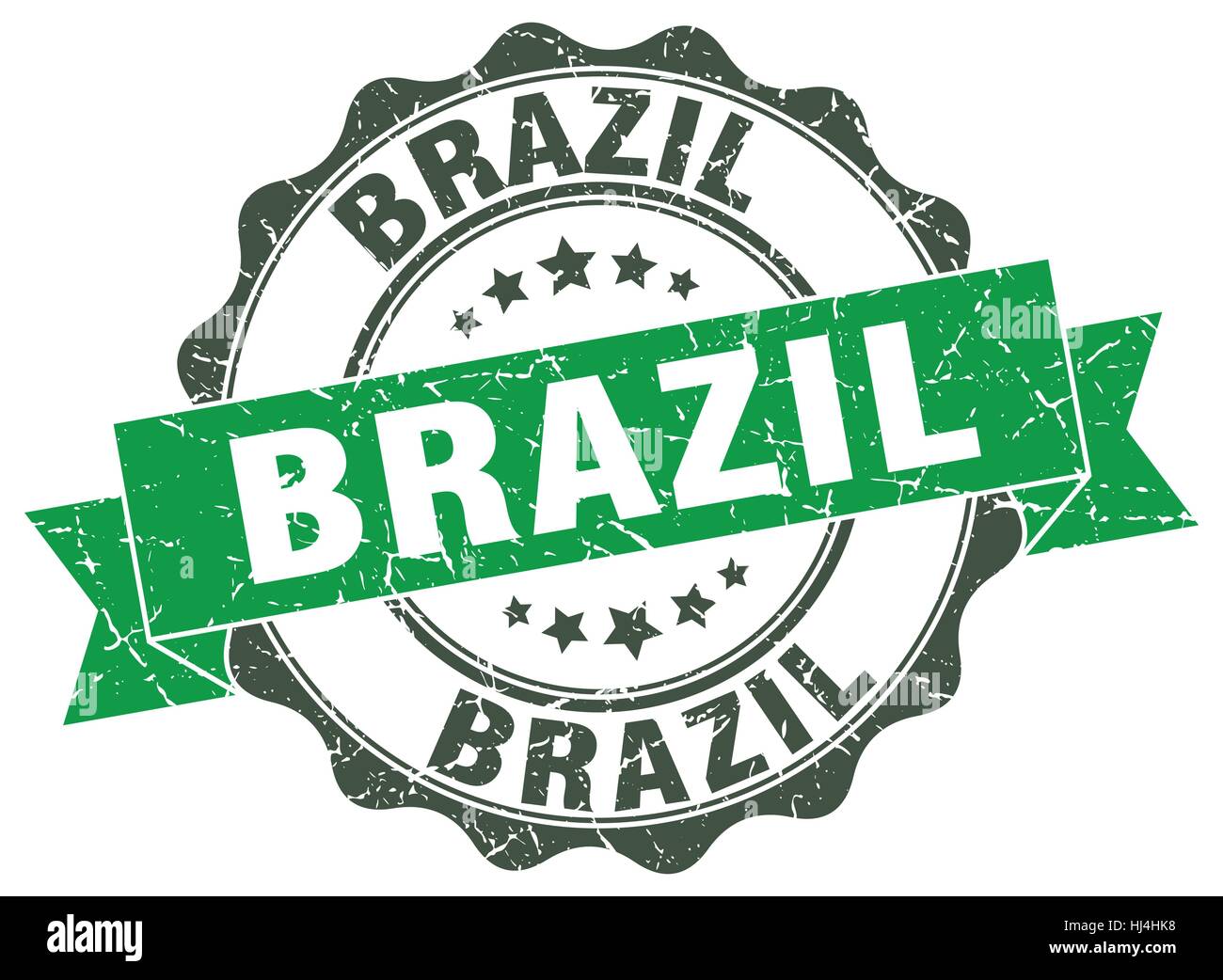 Brazil round ribbon seal Stock Vector Image & Art - Alamy