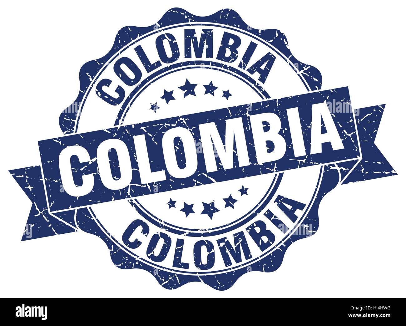 Colombia round ribbon seal Stock Vector Image & Art - Alamy