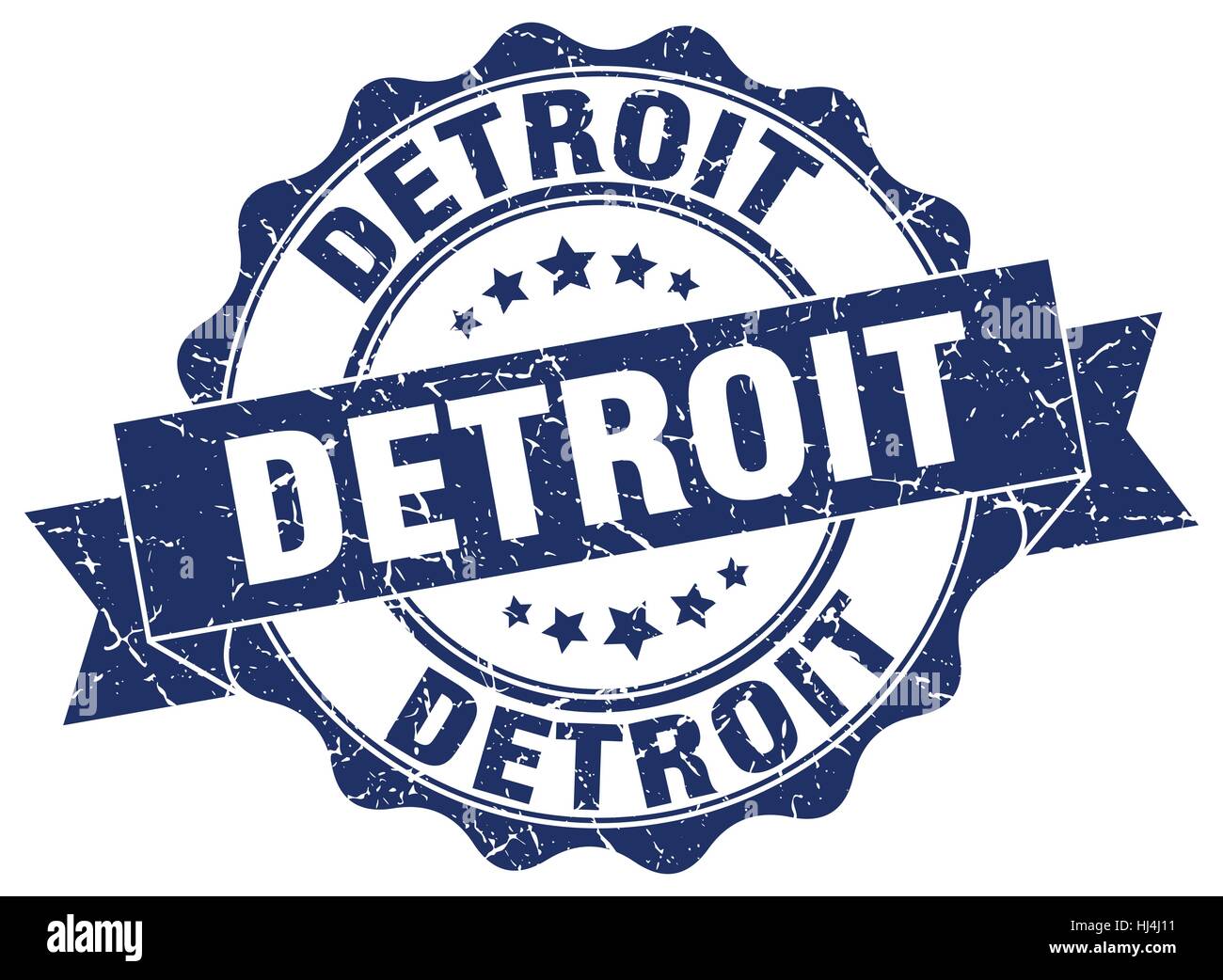 Detroit round ribbon seal Stock Vector Image & Art - Alamy