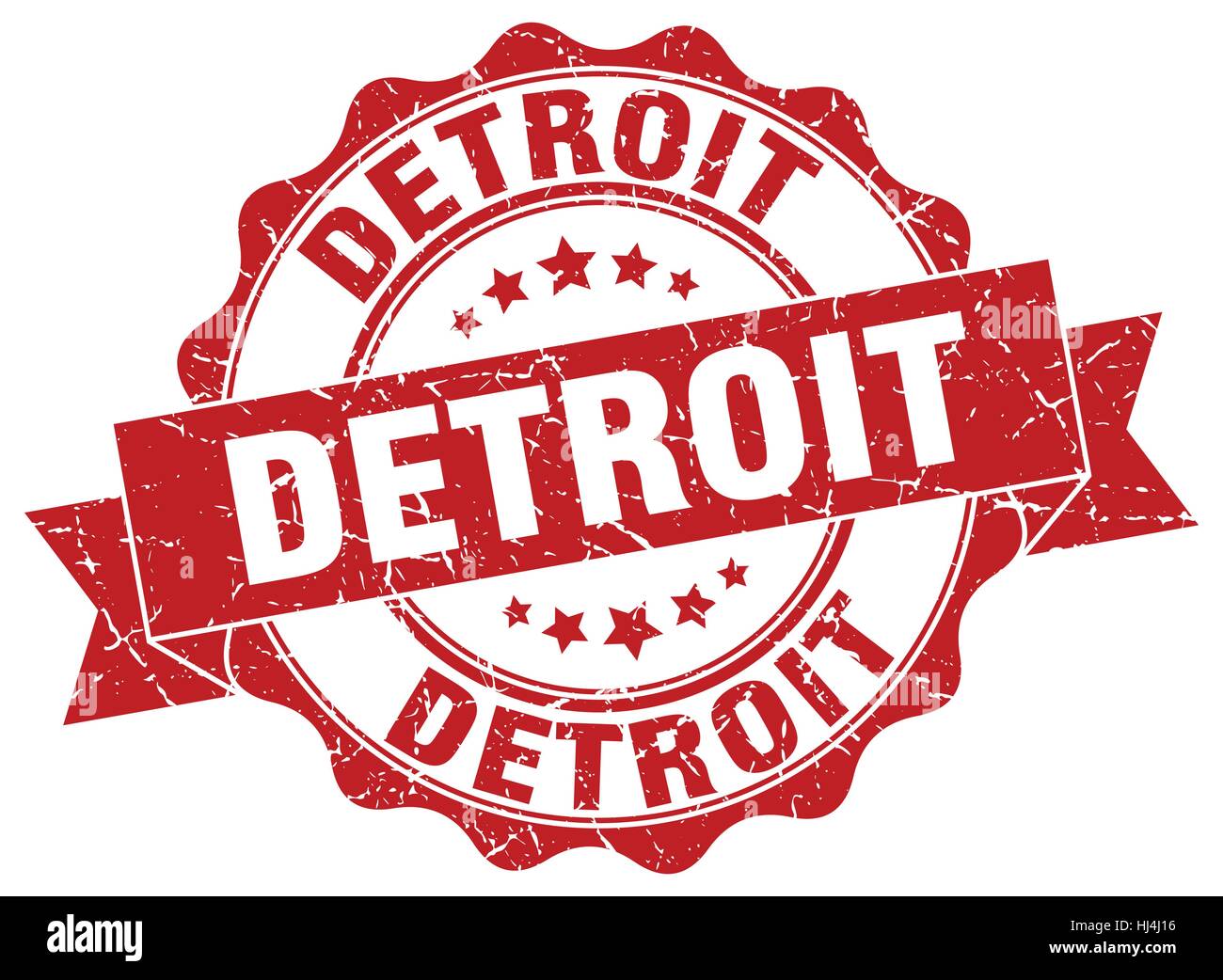 Detroit round ribbon seal Stock Vector Image & Art - Alamy