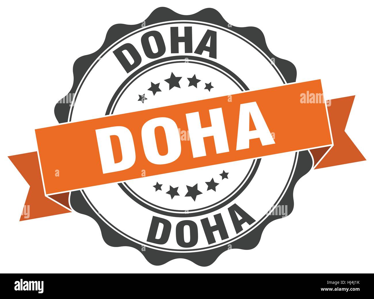 Doha round ribbon seal Stock Vector Image & Art - Alamy