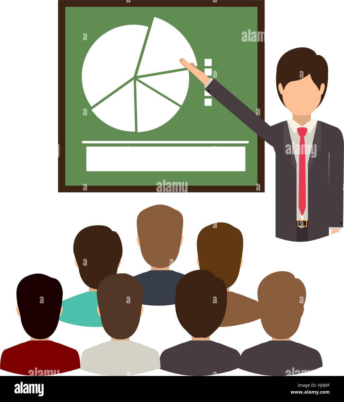 Businesspeople and presentation icon. Teamwork people corporate and ...