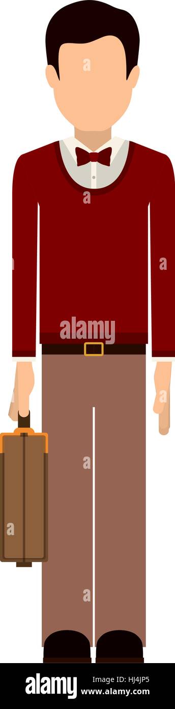 Man with suitcase icon. Male avatar person people and human theme ...