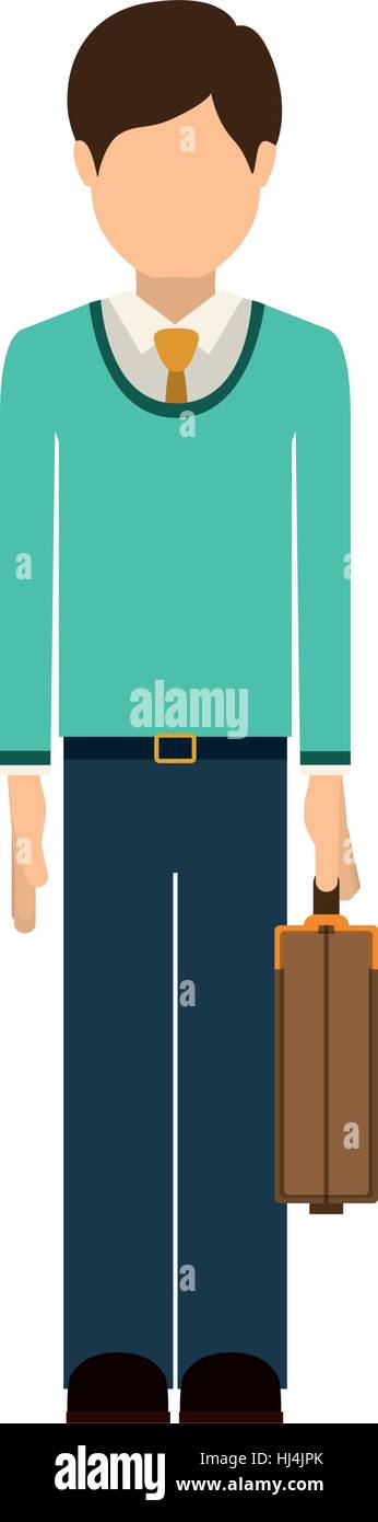 Man with suitcase icon. Male avatar person people and human theme ...