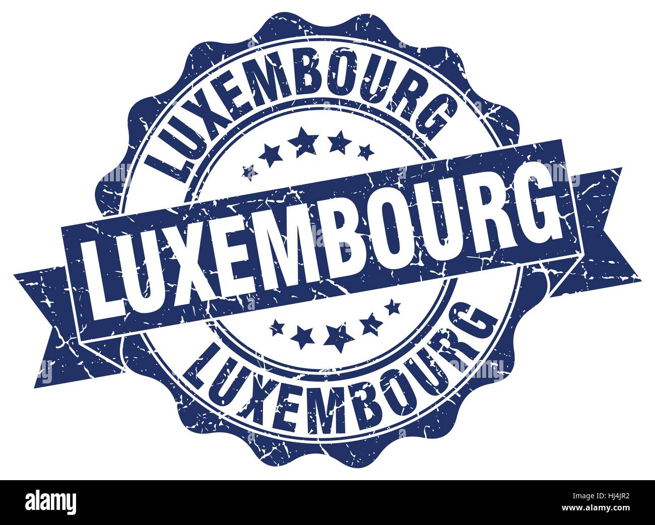 Luxembourg round ribbon seal Stock Vector Image & Art - Alamy