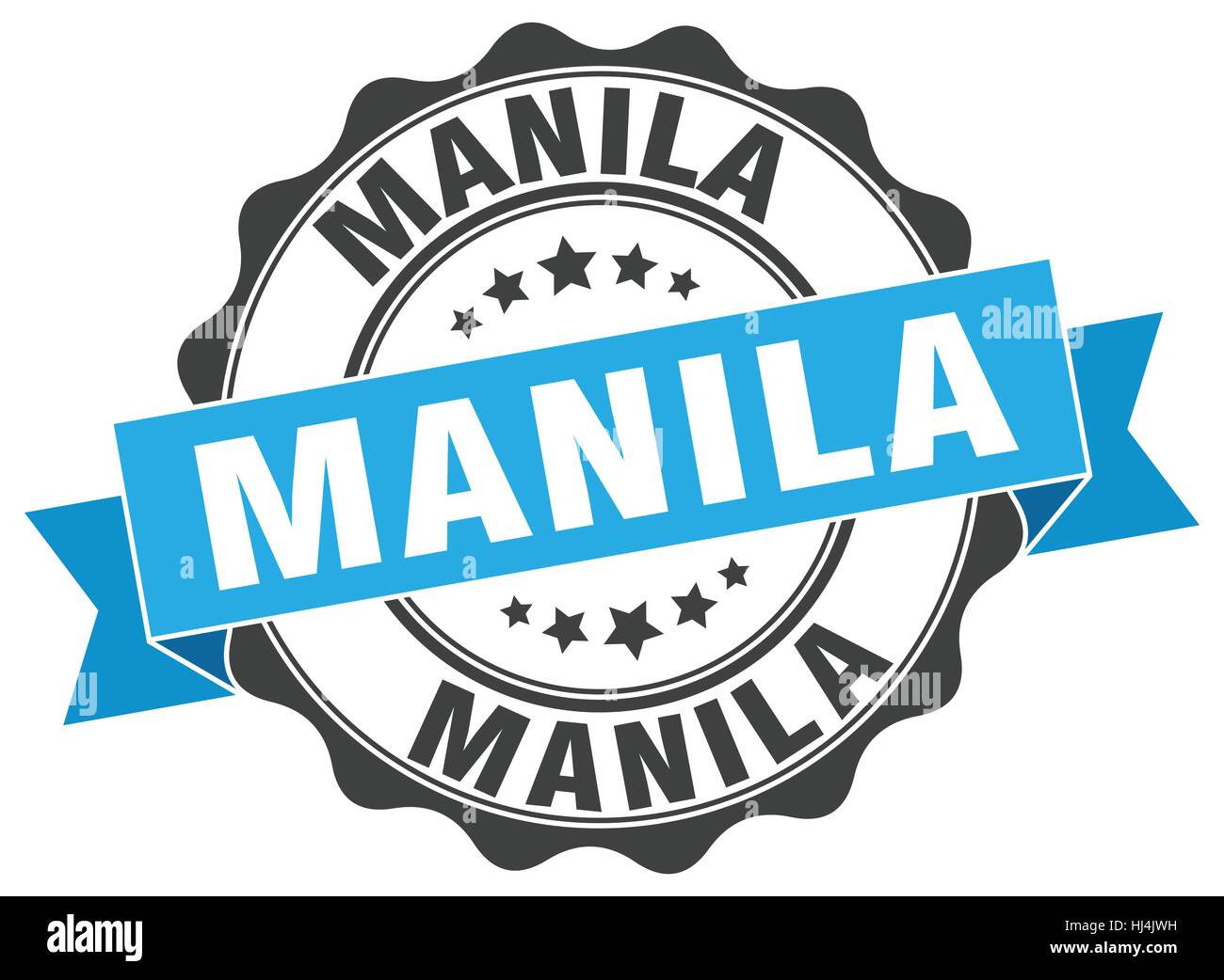 Manila round ribbon seal Stock Vector Image & Art - Alamy