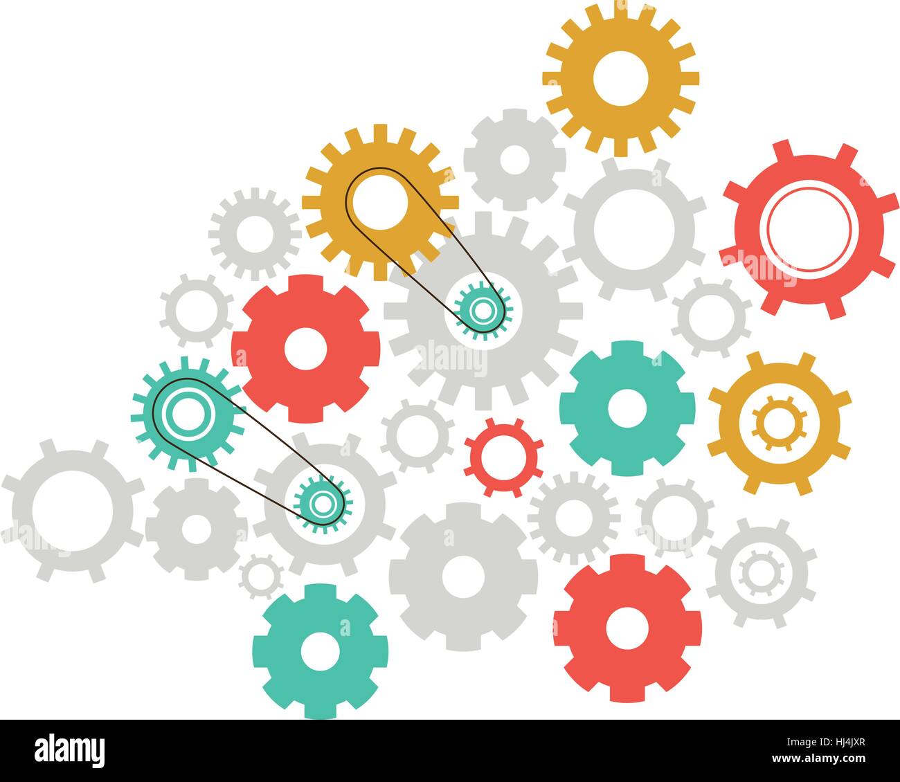 Gears icon. Cog wheel machine part and technology theme. Isolated ...