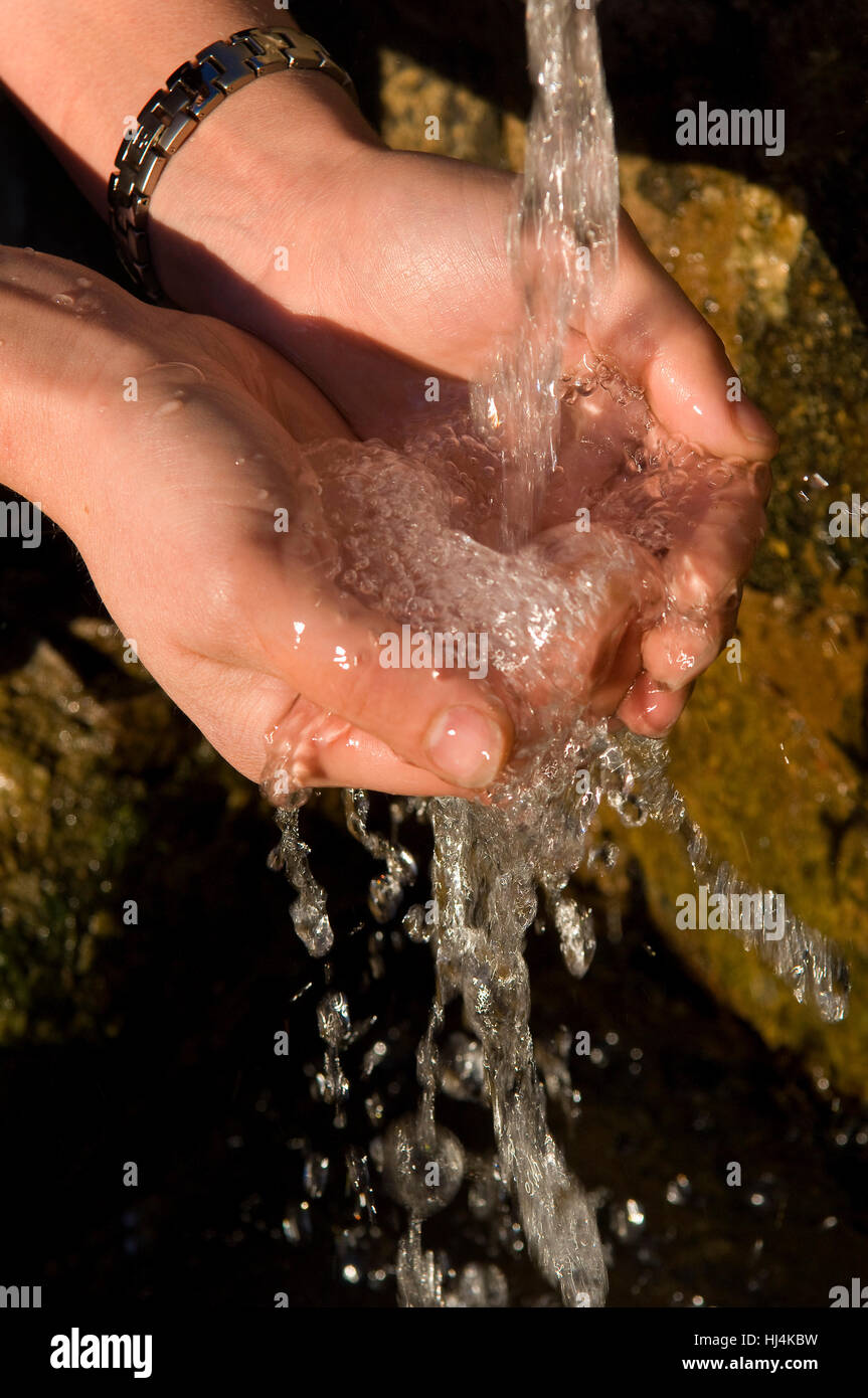 Water from a natural spring runs from a fountain in Malvern running ...