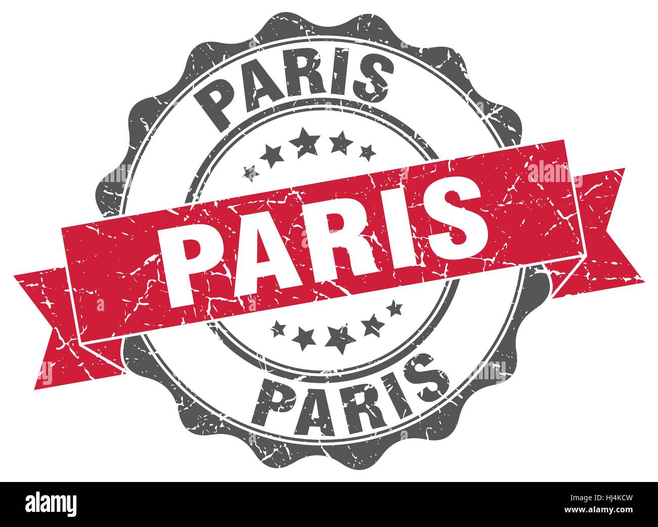 Paris round ribbon seal Stock Vector Image & Art - Alamy
