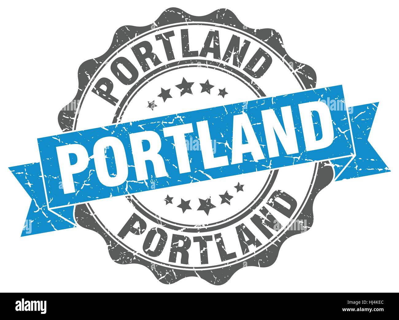 Portland round ribbon seal Stock Vector Image & Art - Alamy