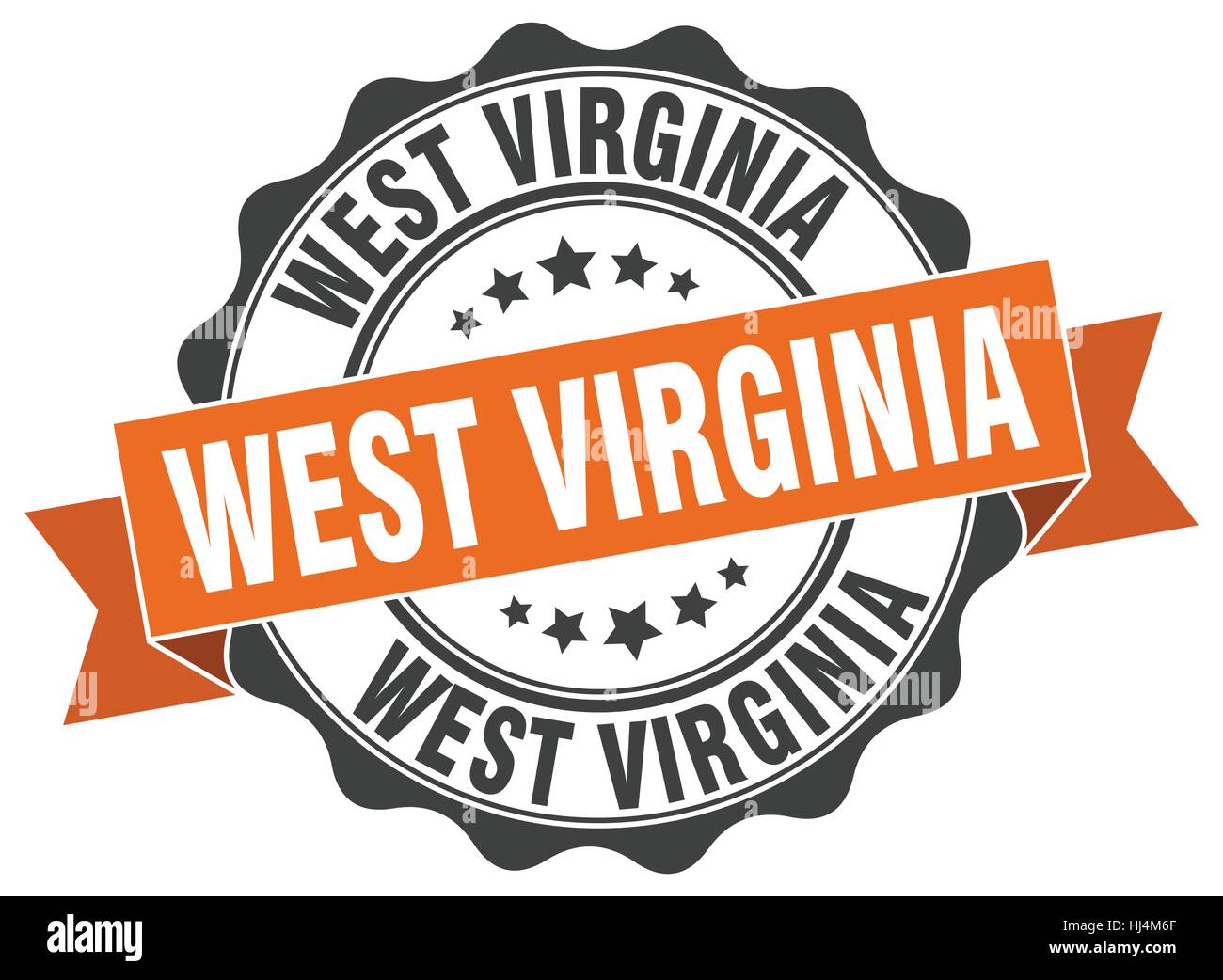 West Virginia round ribbon seal Stock Vector Image & Art - Alamy