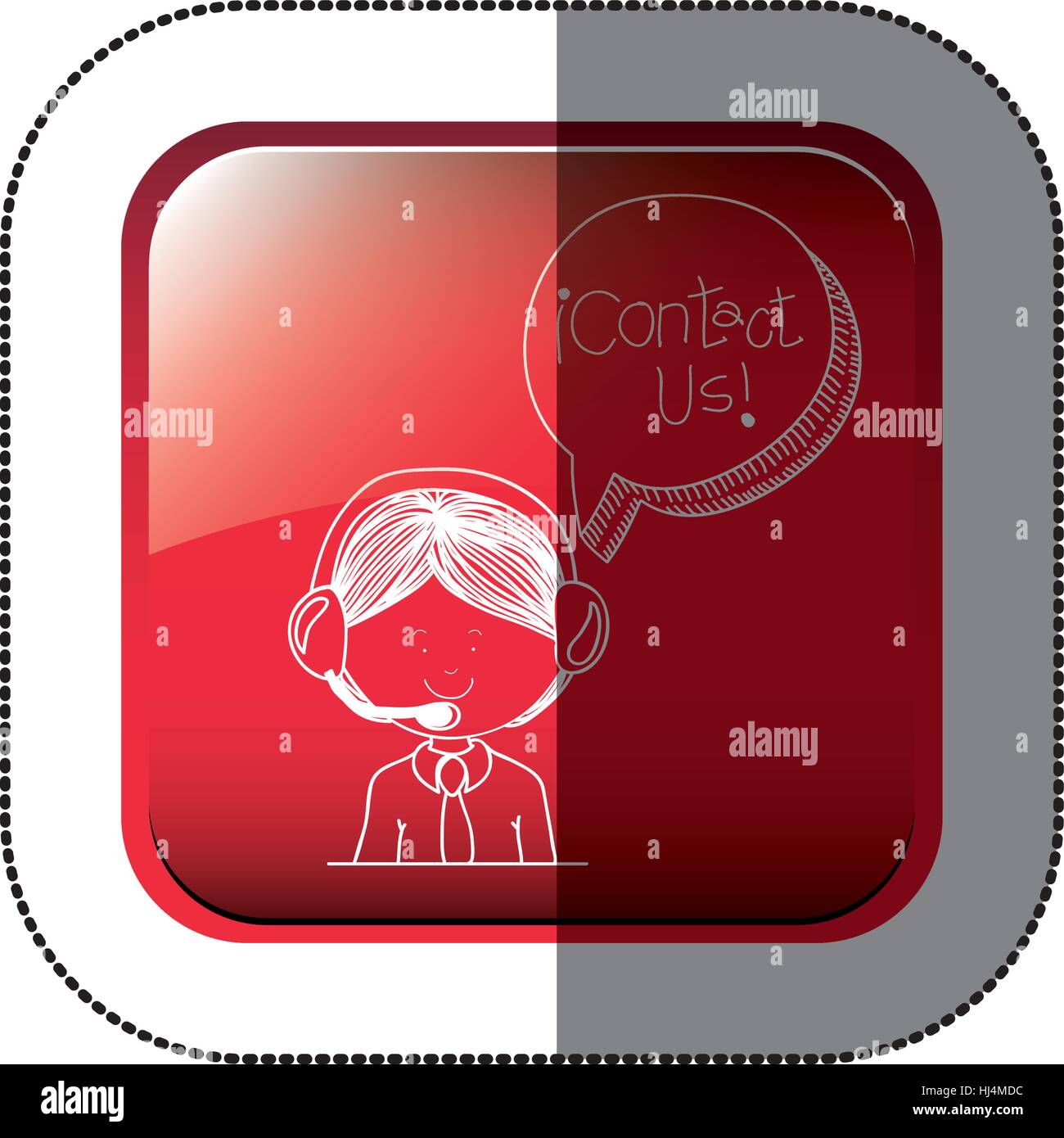 Contact us customer service icon vector illustration graphic design ...