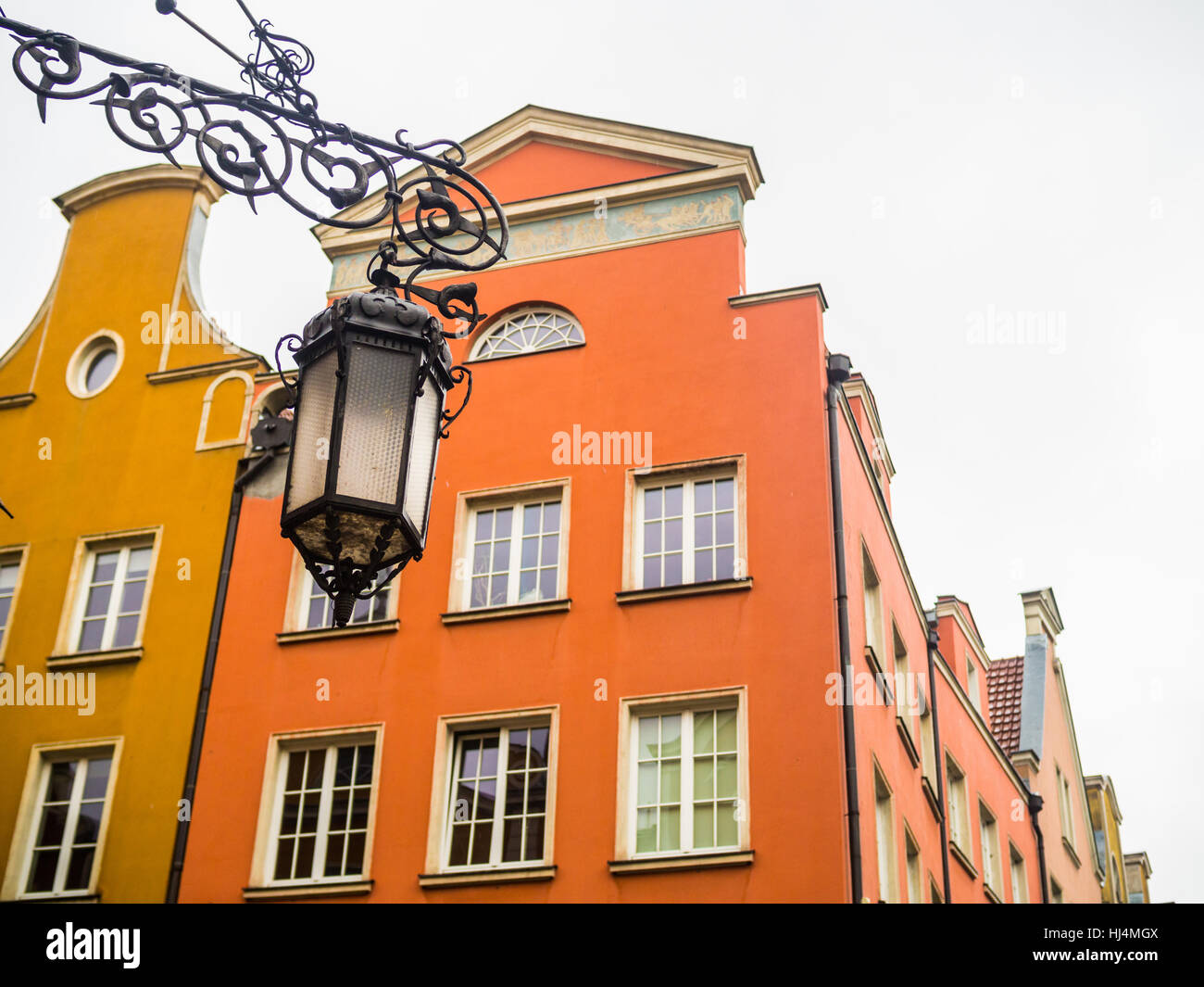 Street lamp with vintage building Stock Photo - Alamy