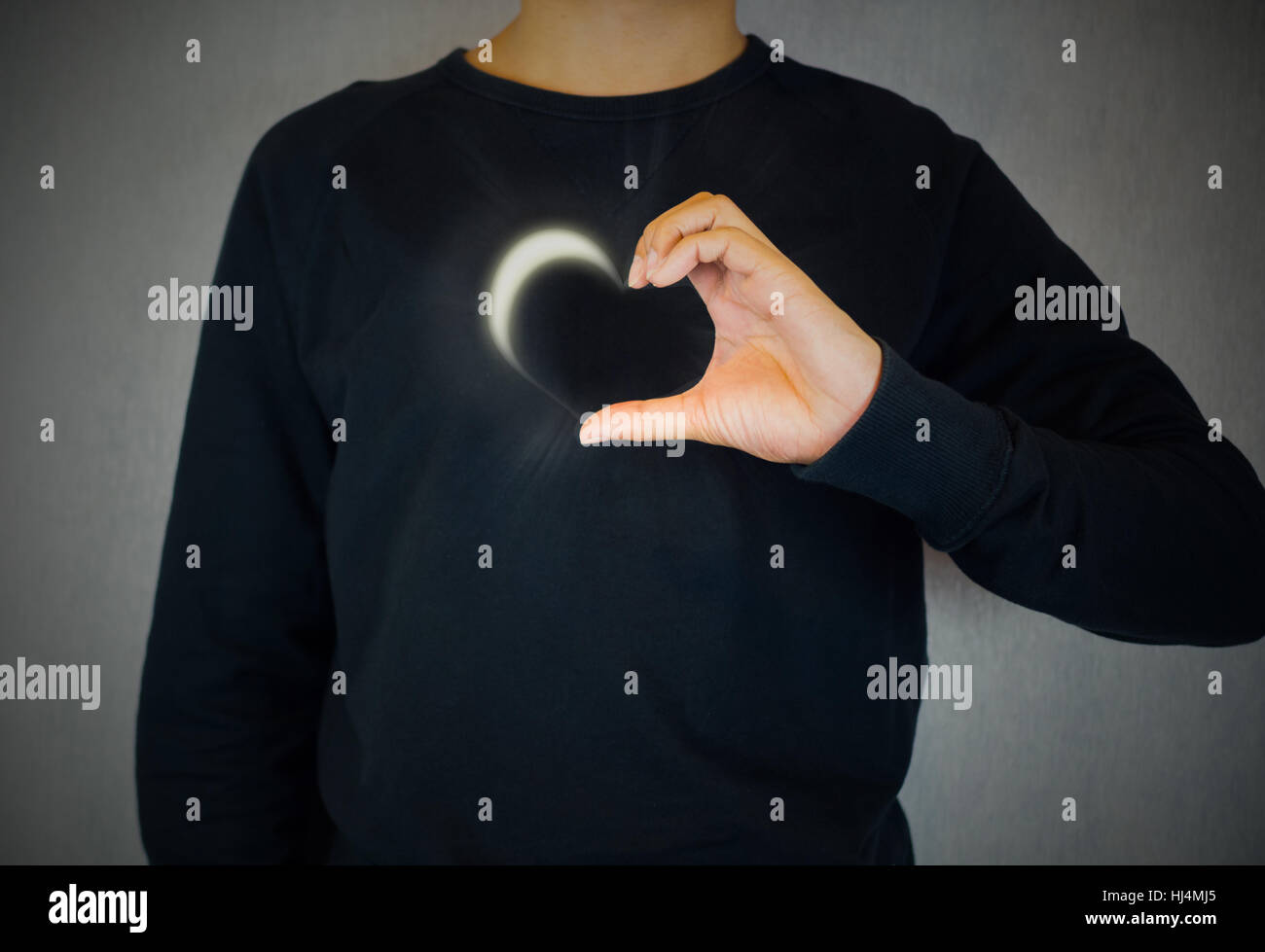 Hand heart gesture hi-res stock photography and images - Alamy