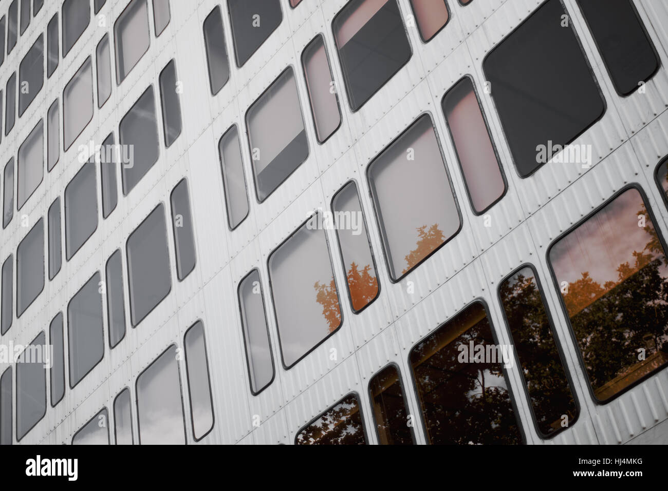 Side view of facade of modern contemporary office or residential ...