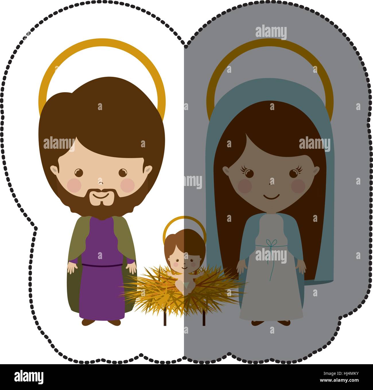 Christmas manger concept icon vector illustration graphic design Stock ...
