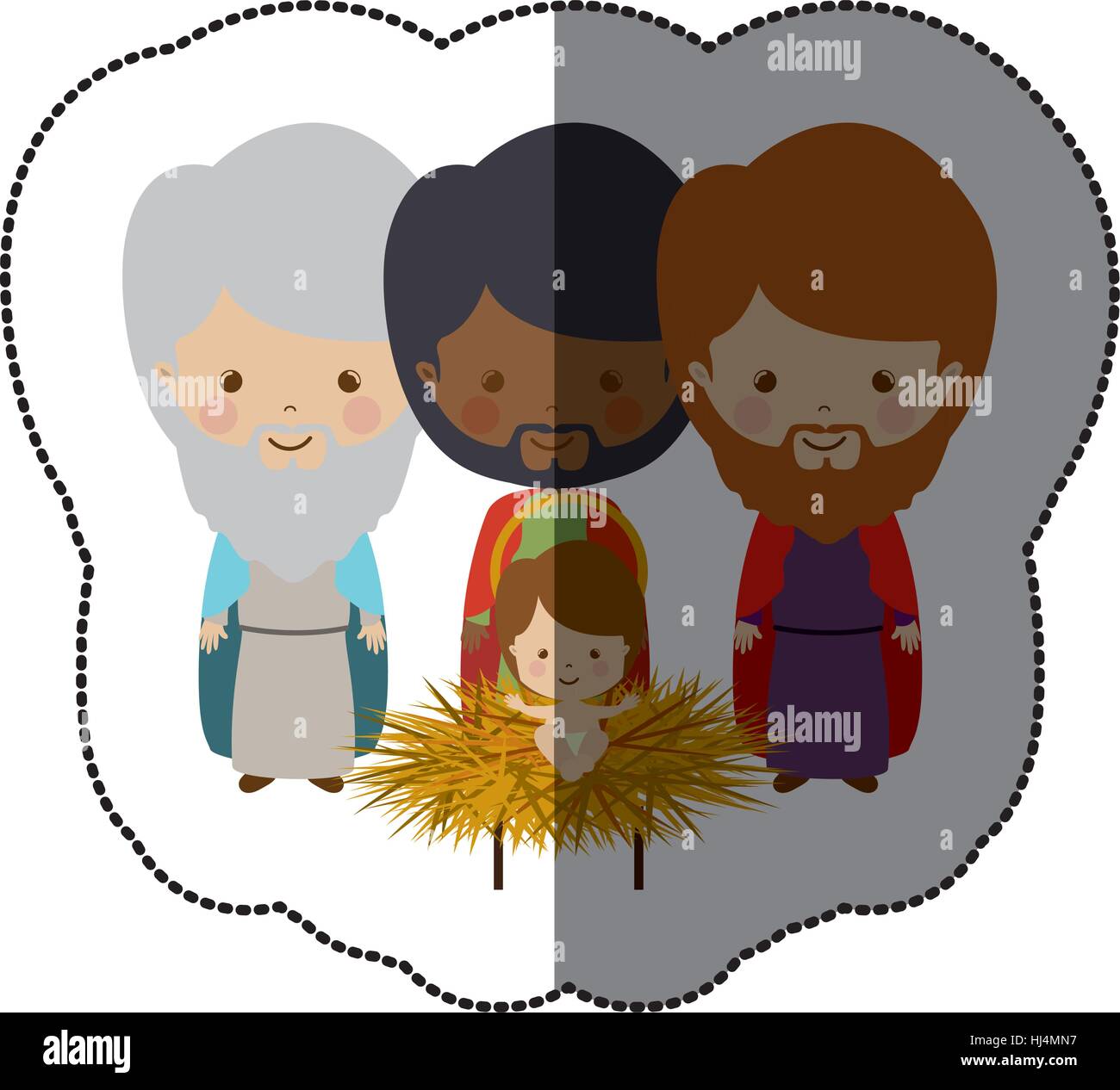 Three Wise Men Cartoon Gift Stock Photos & Three Wise Men Cartoon Gift ...