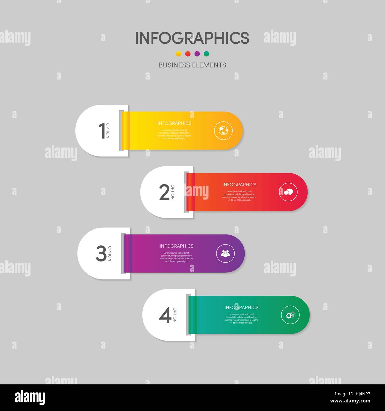 4 options infographics business report template layout design element ... 4 options infographics business report template layout design element ...
