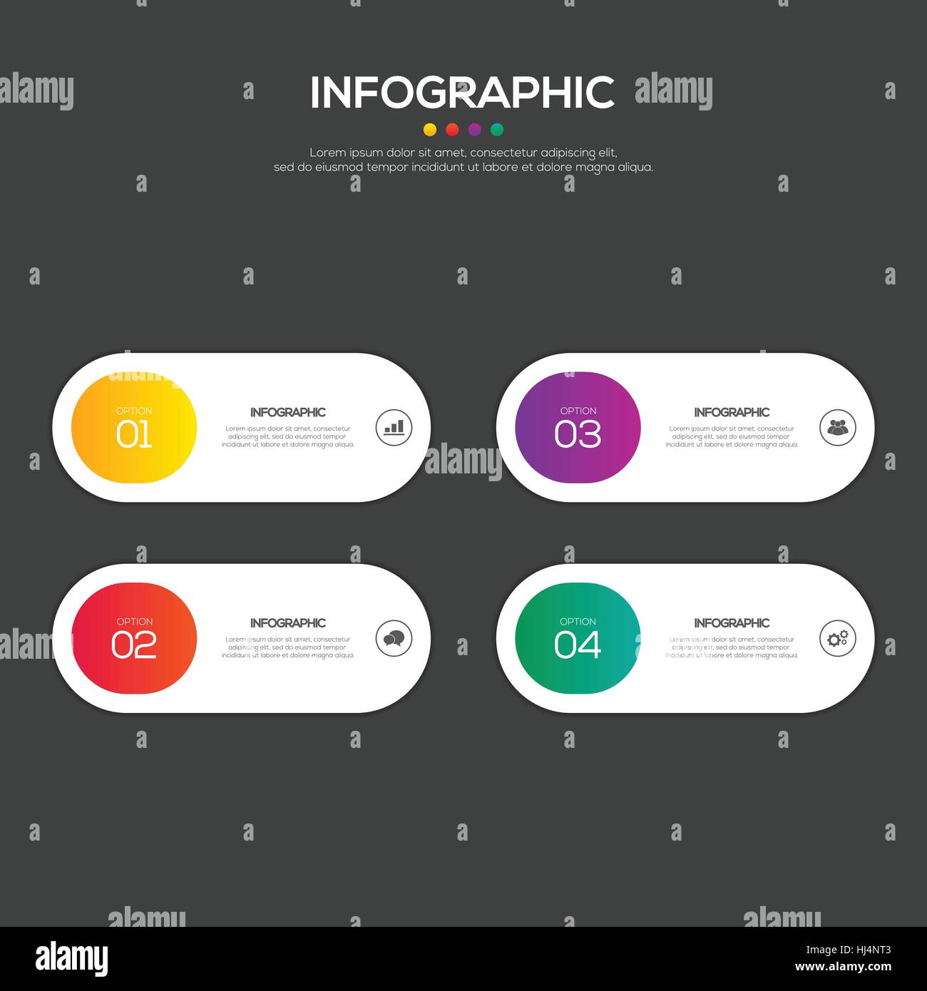 4 options infographic business report template layout design element ...