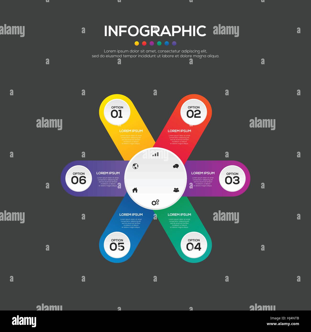 6 options infographic business report template layout design element ...