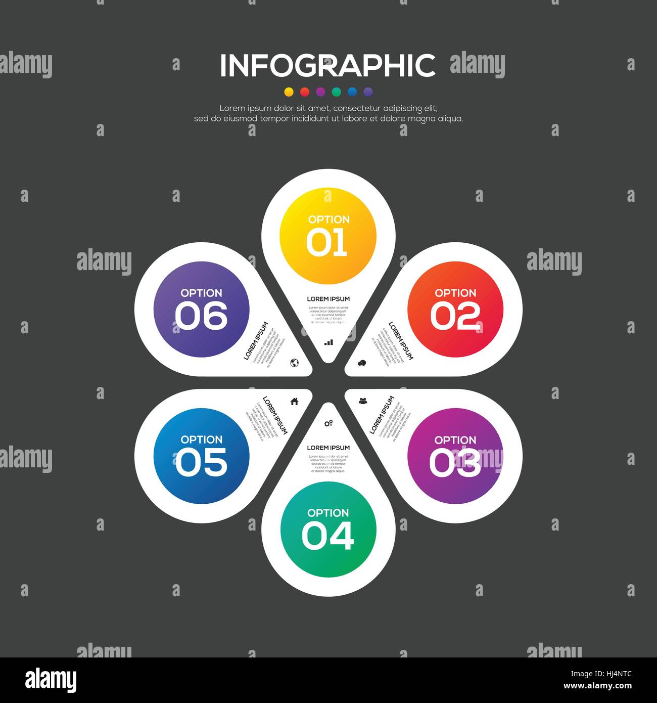 6 options infographic business report template layout design element ...