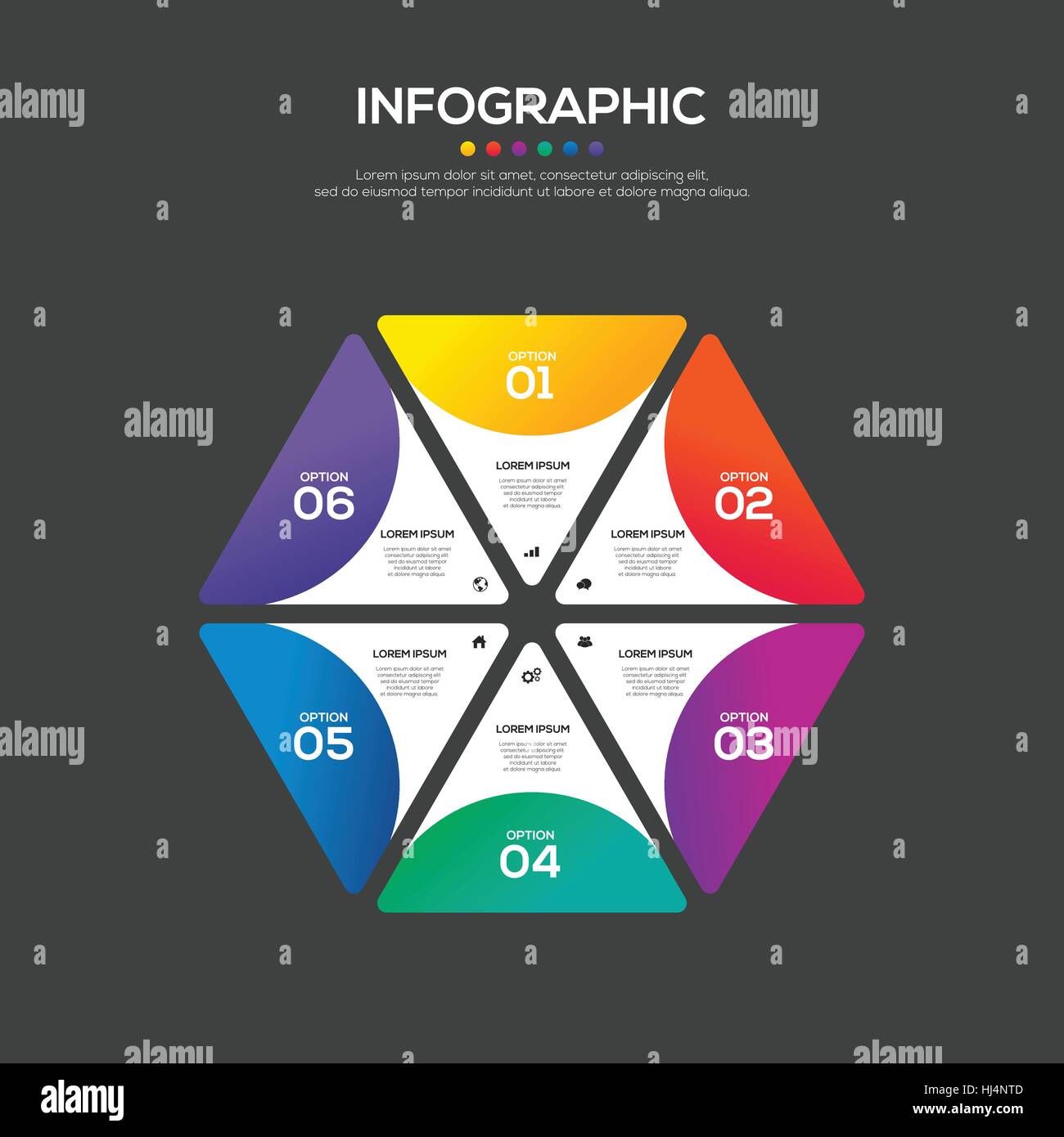 6 options infographic business report template layout design element ...