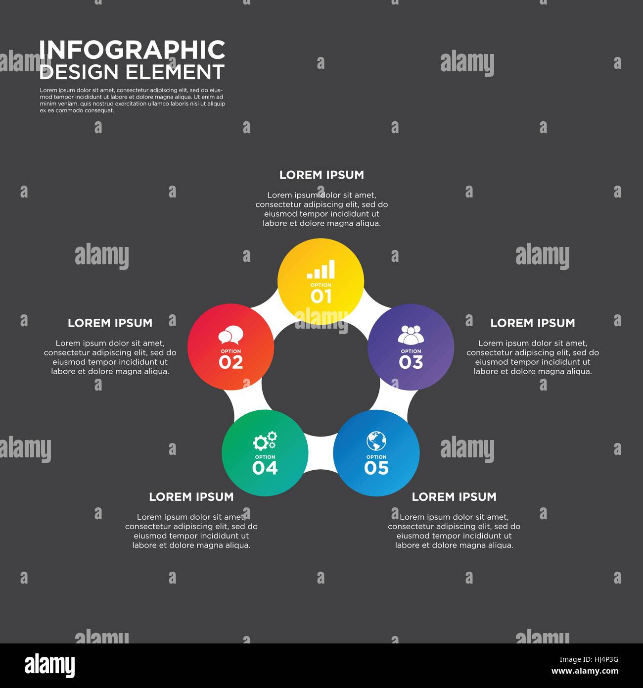 Infographic business report template layout design element vector ...