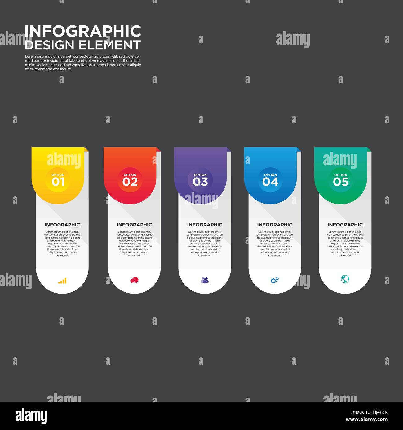 Infographic business report template layout design element vector ...