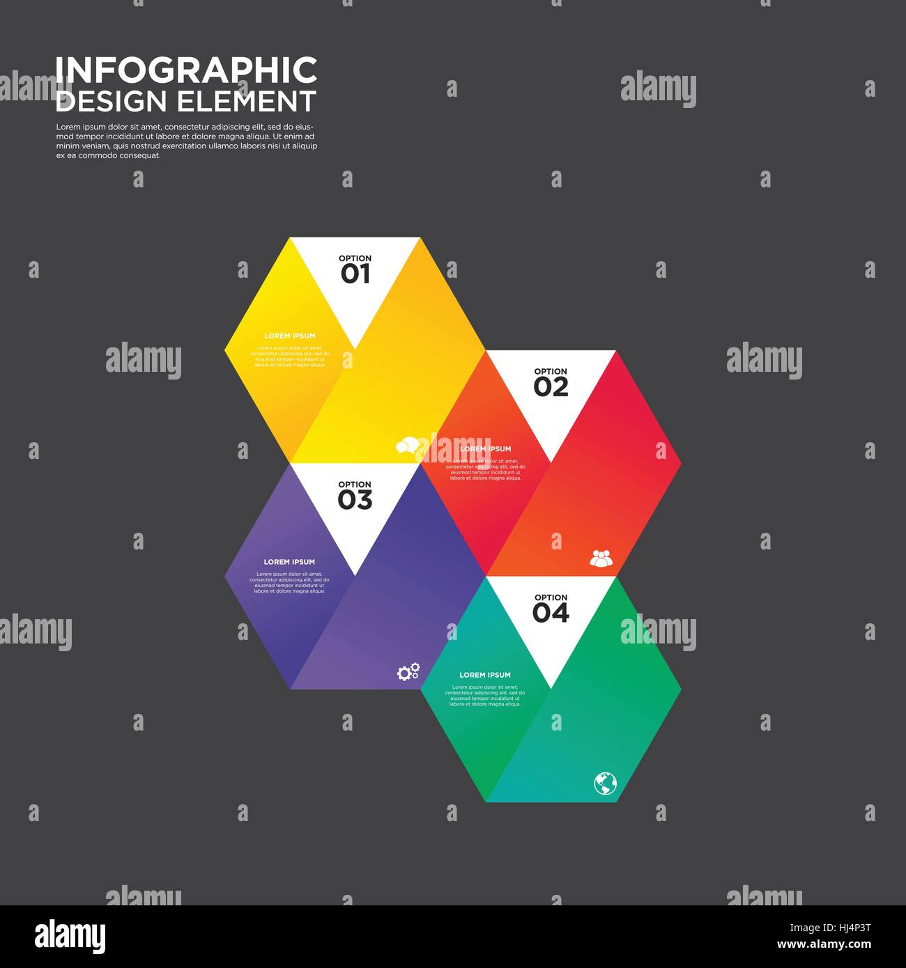 Infographic business report template layout design element vector ...
