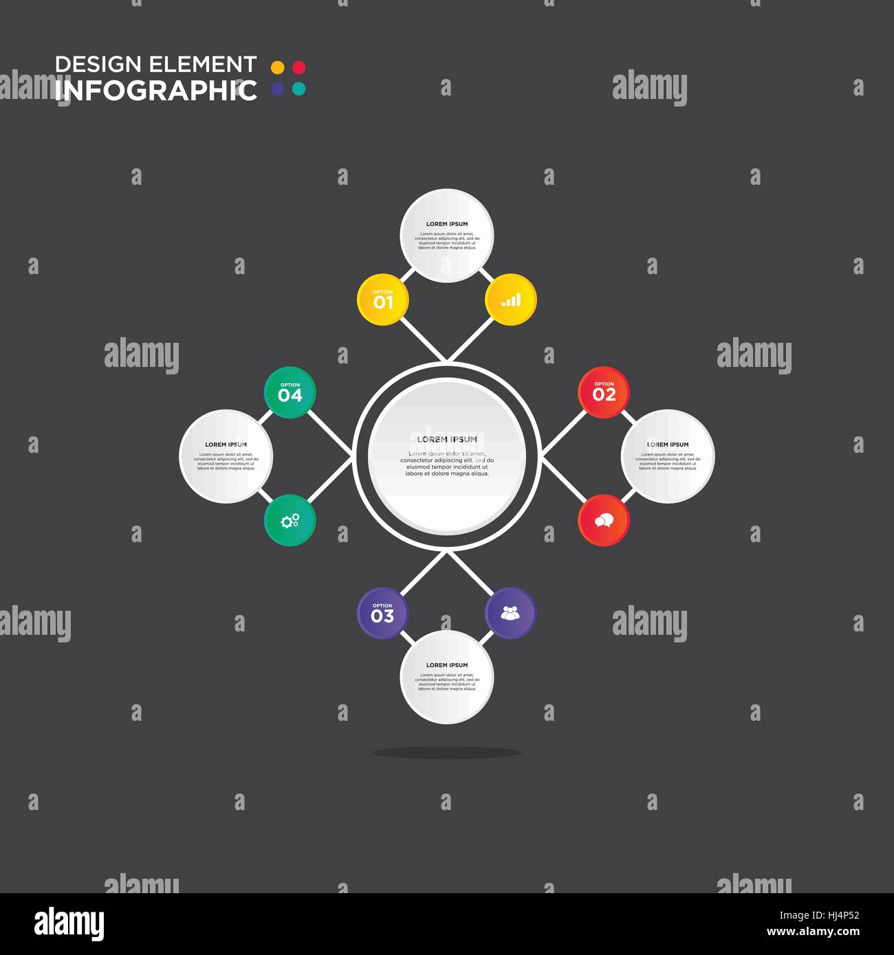 Infographic template circle business Stock Vector Images - Alamy