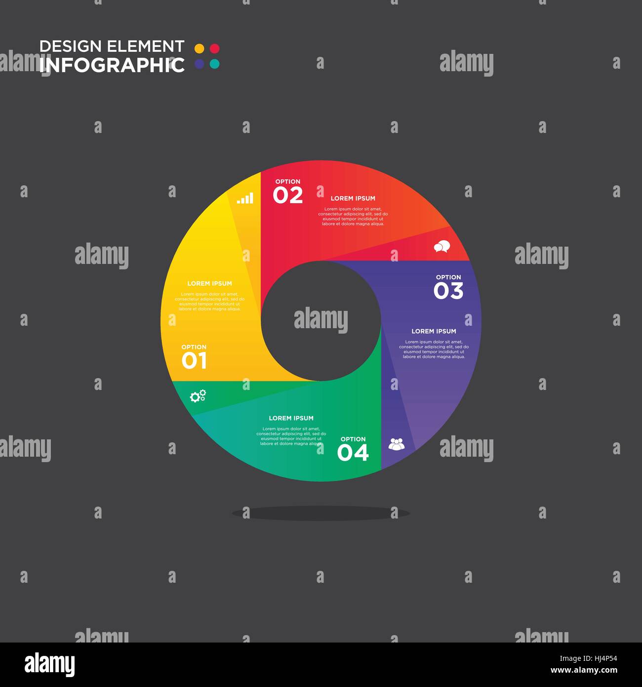 Circle infographic business report template layout design element ...