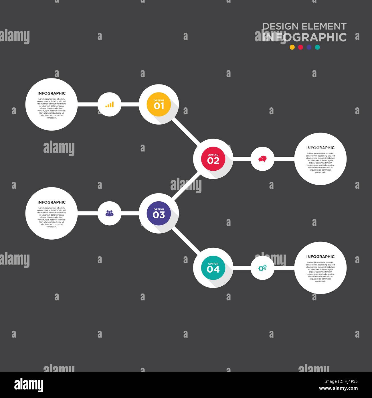 Circle infographic business report template layout design element ...