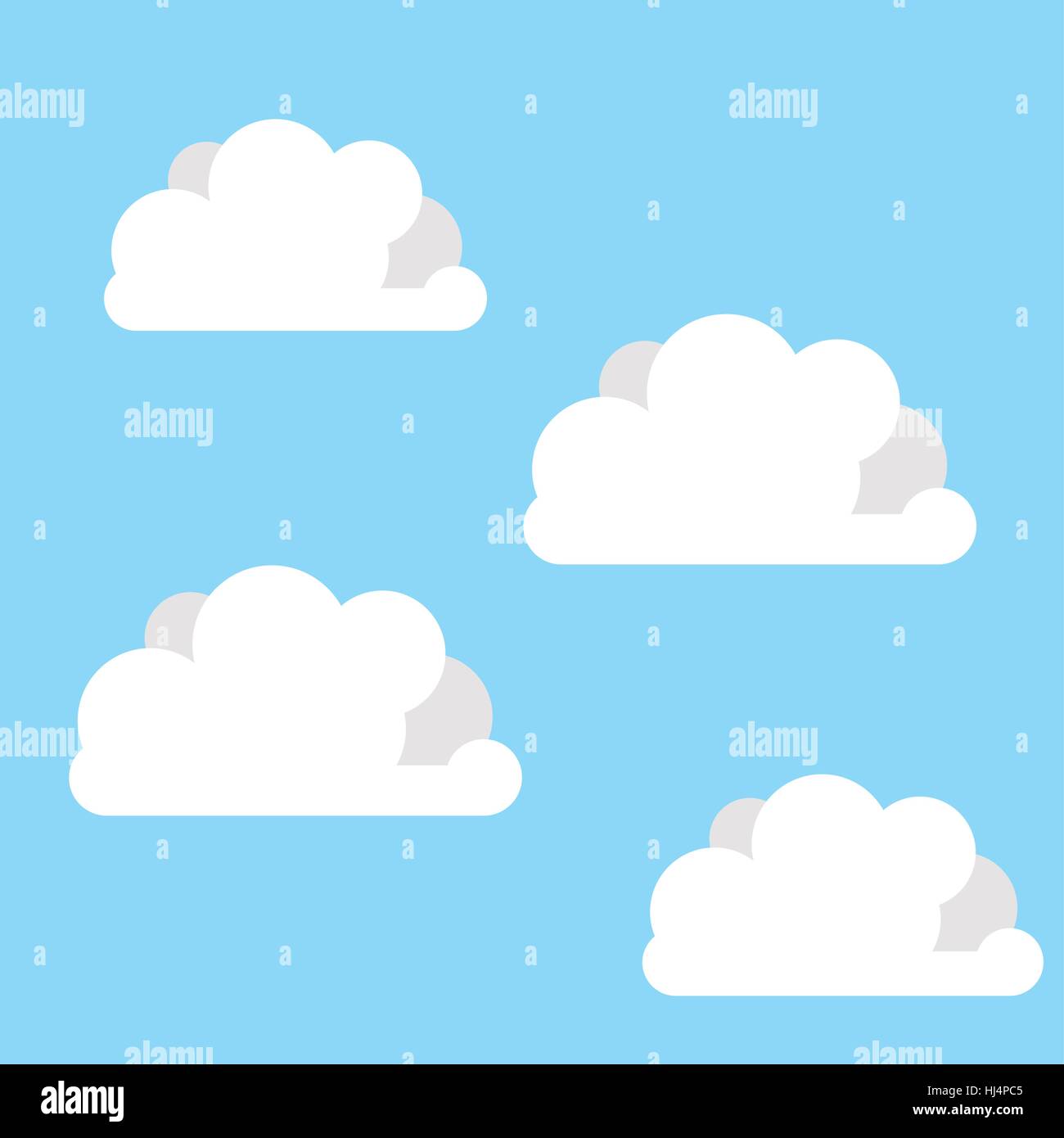 Cloudscape panoramic view Stock Vector Images - Alamy