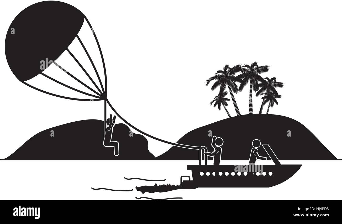 Parasailing vector vectors hi-res stock photography and images - Alamy