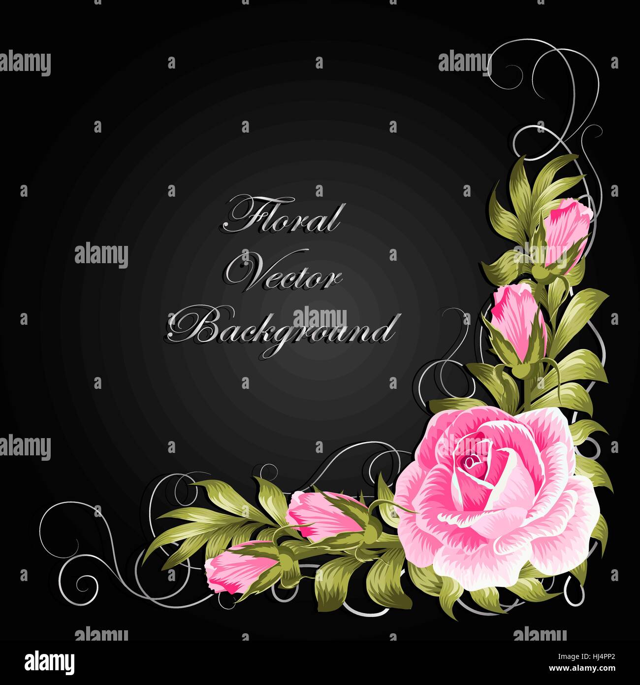 Rose Corner Border Stock Vector Images - Alamy