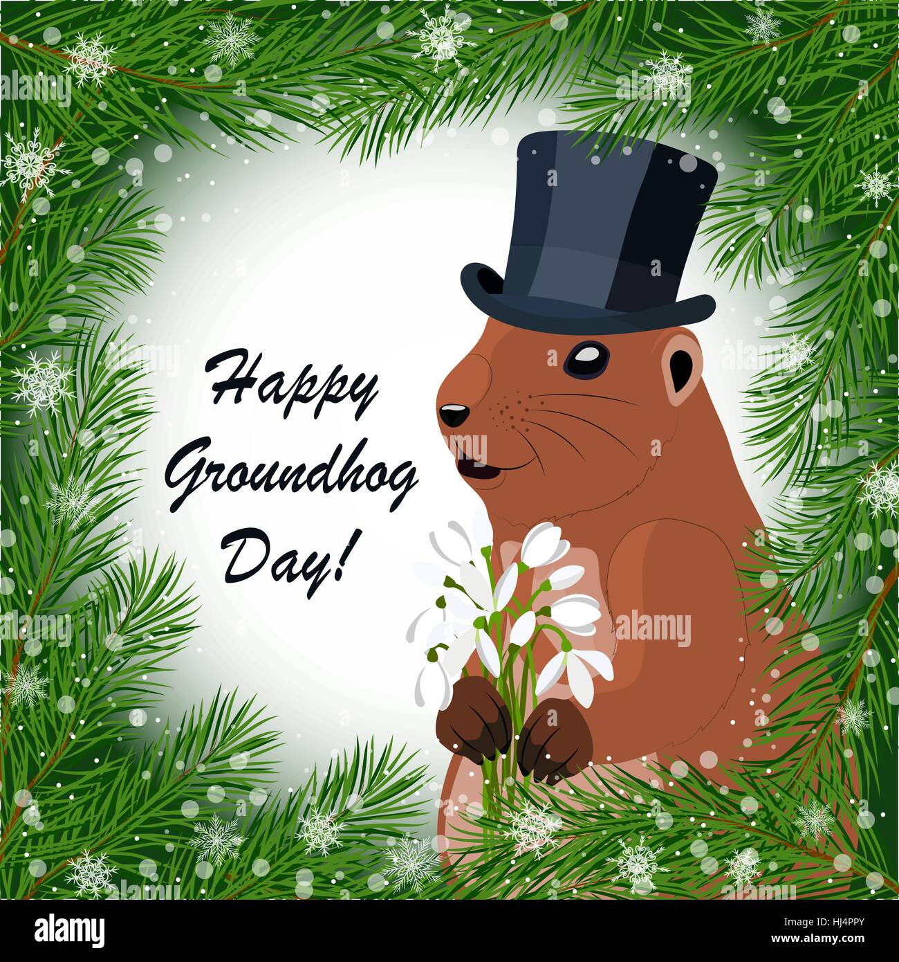 Groundhog day greeting card Stock Vector Image & Art - Alamy