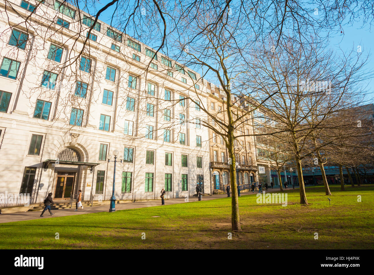 Nineteenth century buildings situated in St Philips cathedral square ...