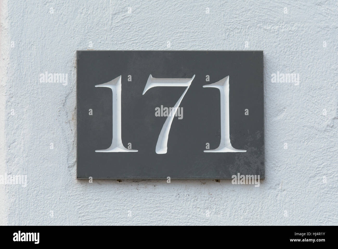 House Number 171 sign on wall Stock Photo - Alamy