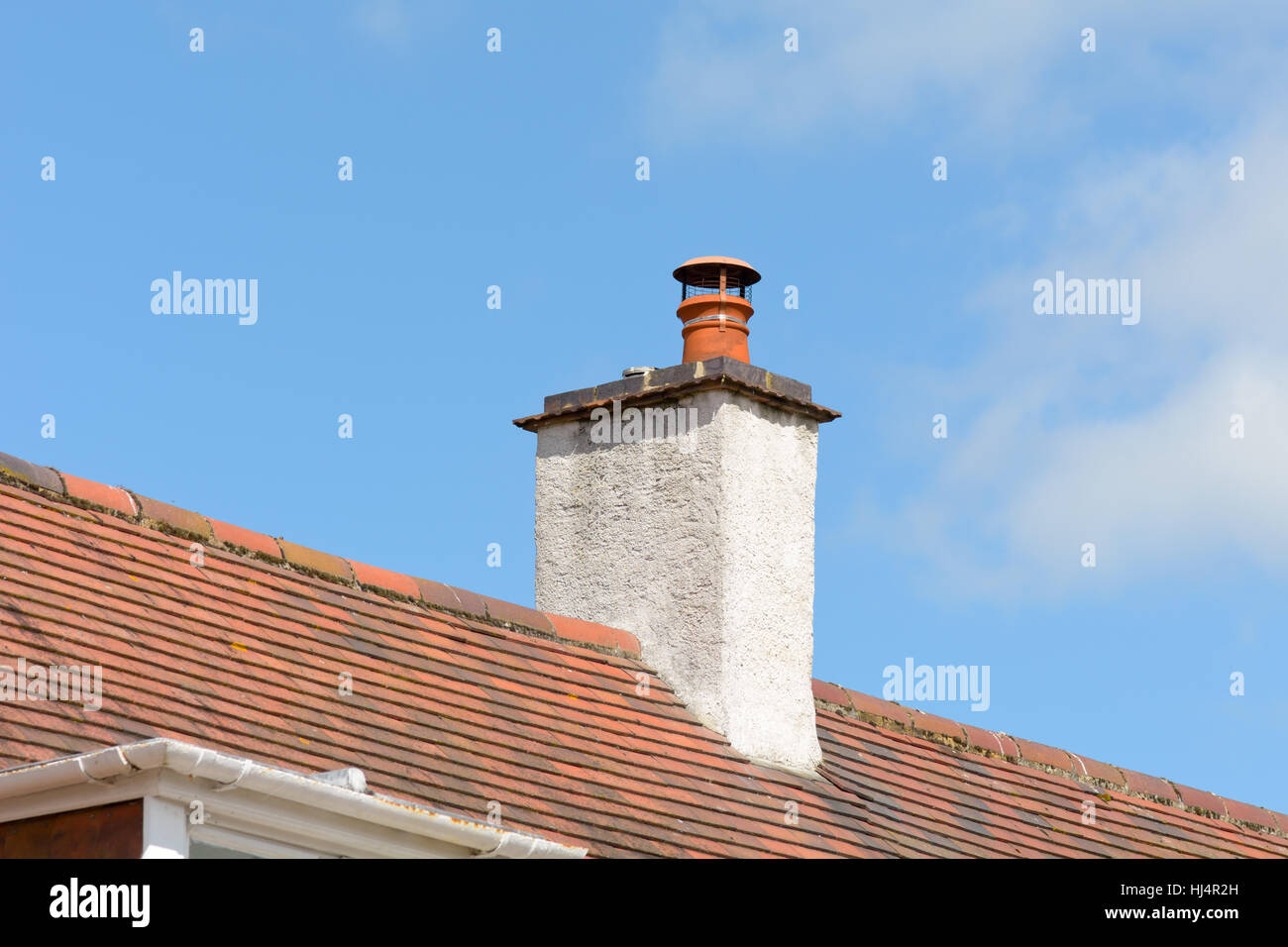 Chimney stack on Victorian style property Stock Photo - Alamy