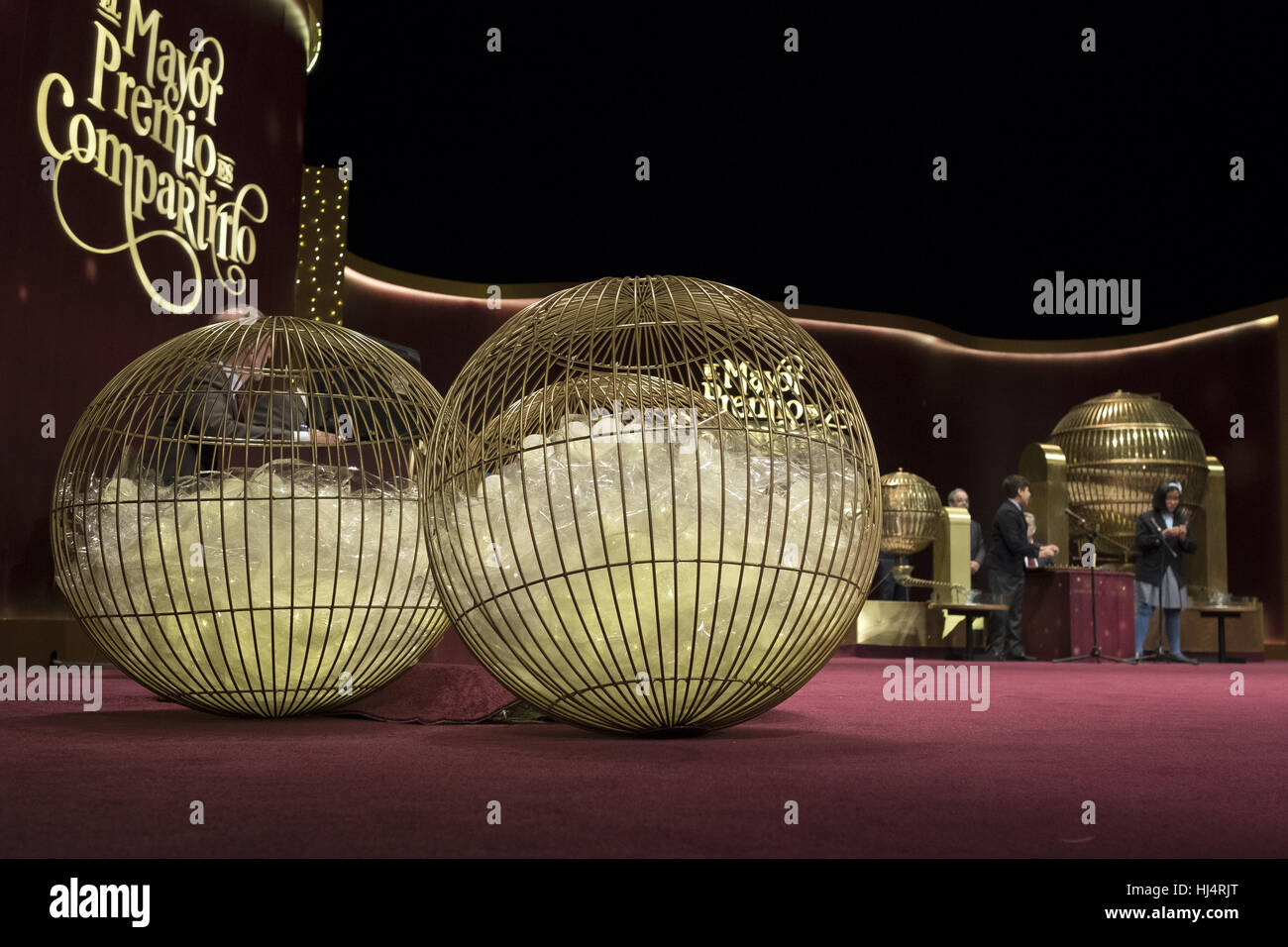 The start of El Gordo (The Fat One) lottery draw at the Royal Theatre ...