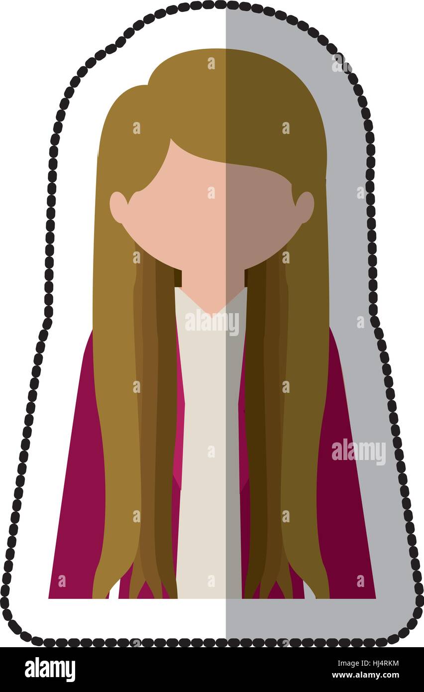 Woman profile pictogram icon vector illustration graphic design Stock ...