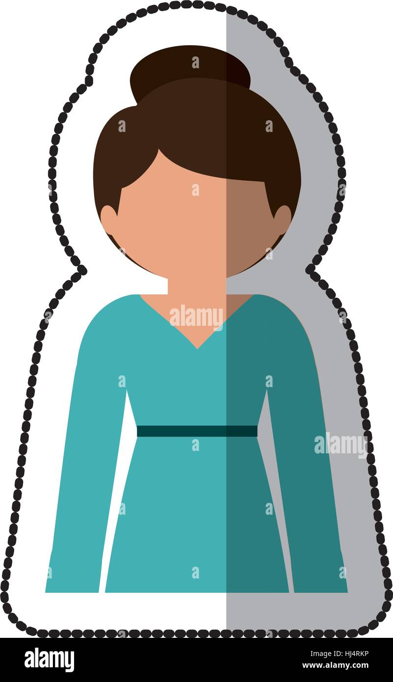 Woman profile pictogram icon vector illustration graphic design Stock ...