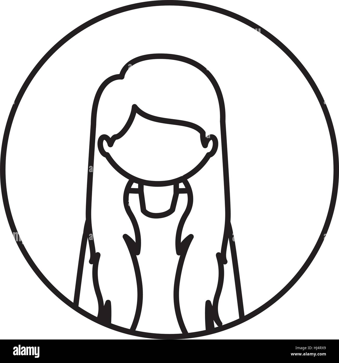 Woman profile pictogram icon vector illustration graphic design Stock ...