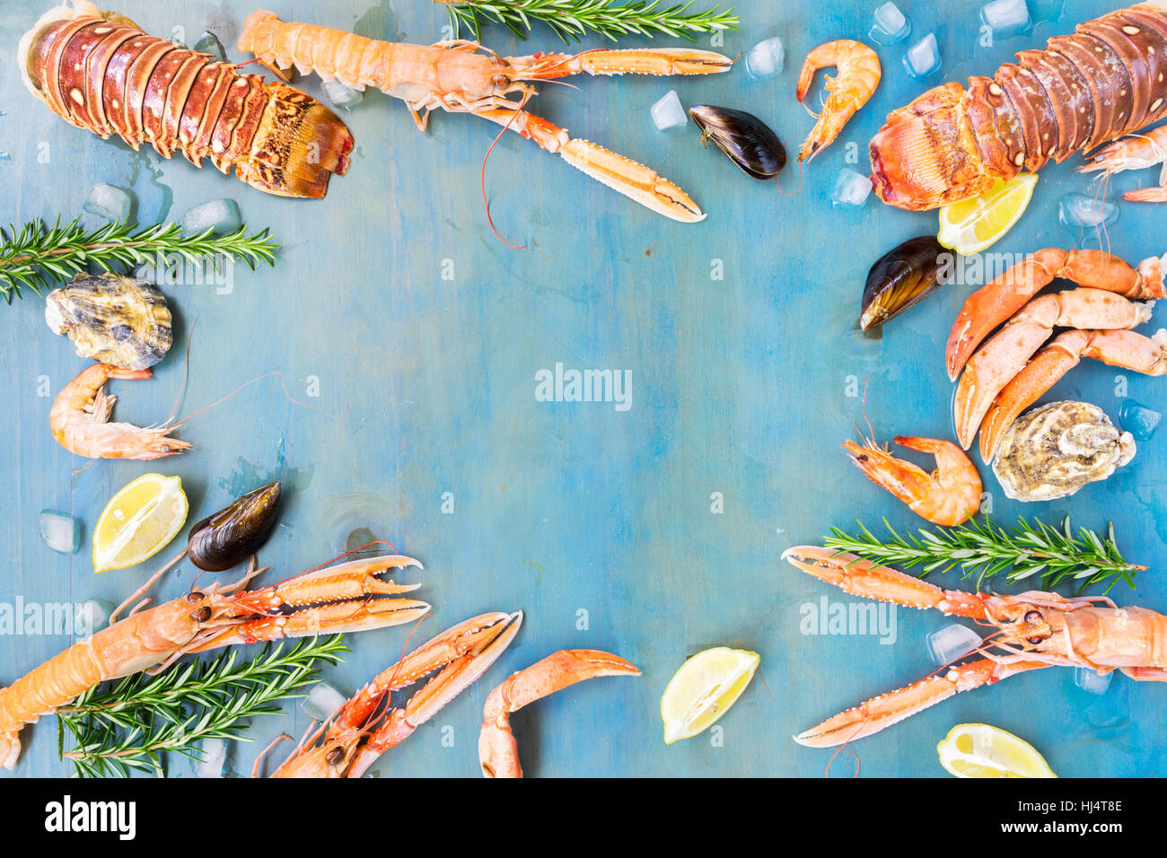 Seafood background hi-res stock photography and images - Alamy